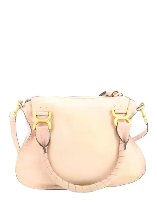 Chloé Marcie Leather Small Satchel - Pink