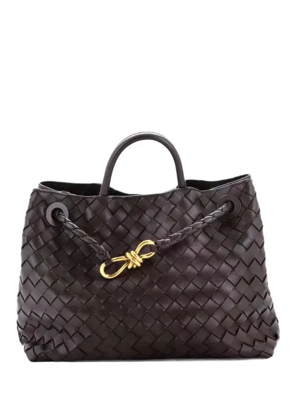 Bottega Veneta Intrecciato Nappa Leather Top Handle Bag - Brown