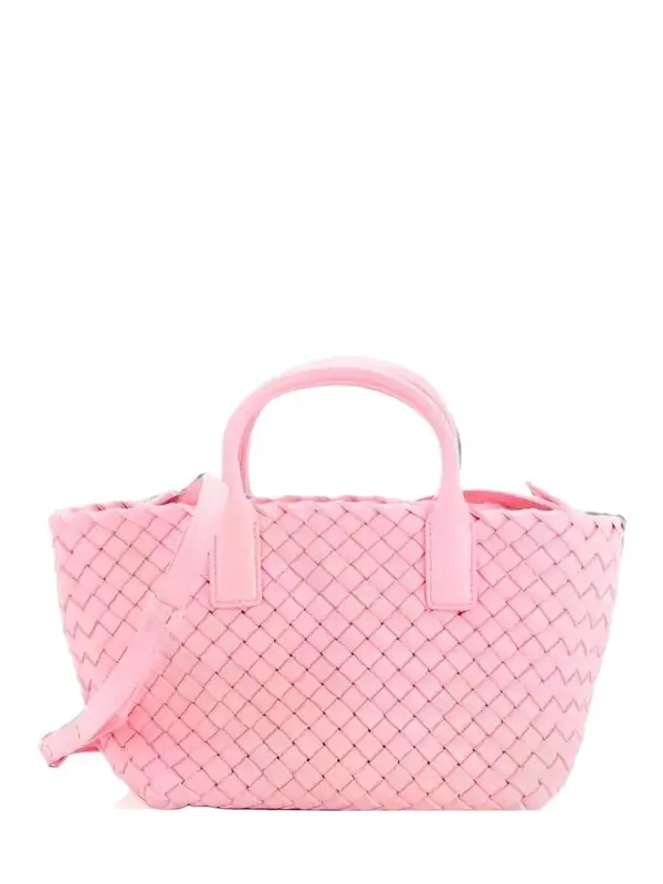 Bottega Veneta Cabat Intrecciato Nappa Mini Tote Bag - Pink