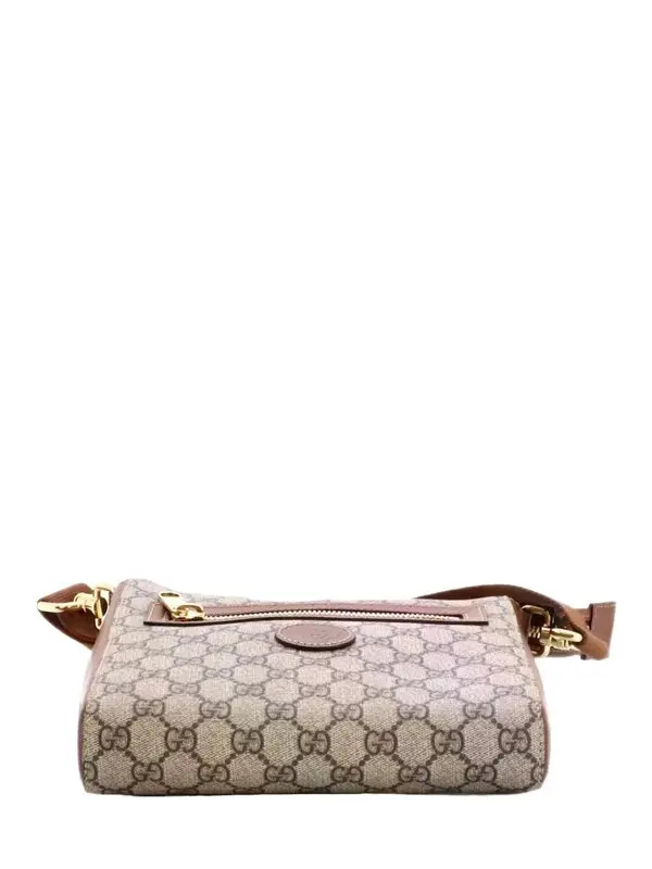 Gucci Interlocking G Patch Gg Coated Canvas Small Messenger Bag - Brown