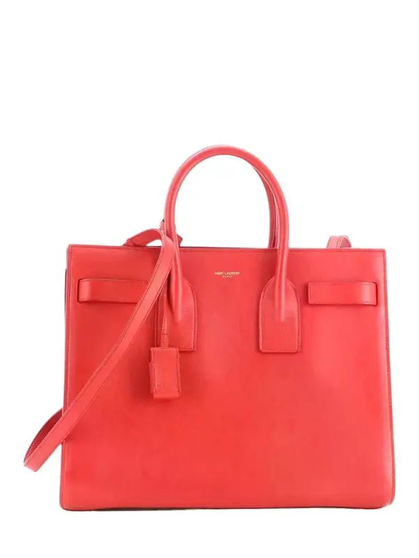 Saint Laurent Sac De Jour Nm Leather Small Tote Bag - Red