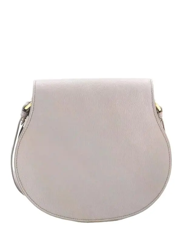 Chloé Marcie Leather Small Crossbody Bag - Grey