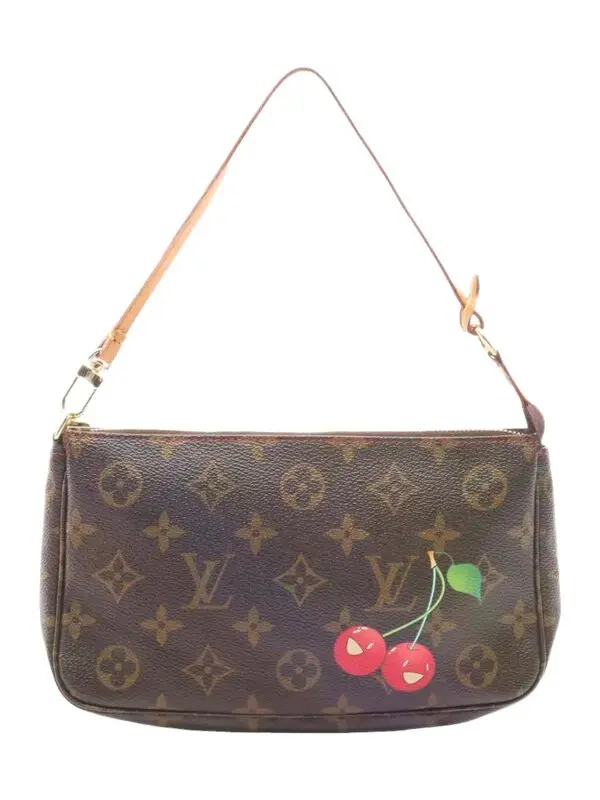 LOUIS VUITTON Monogram Cerises Pochette Accessories Handbag - Brown