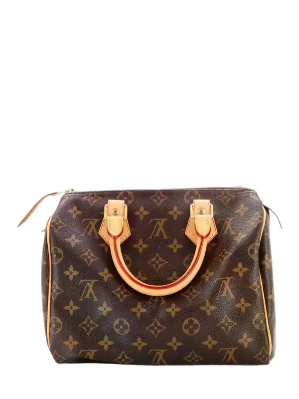 LOUIS VUITTON Speedy Handbag Monogram Canvas 25 Satchel - Brown