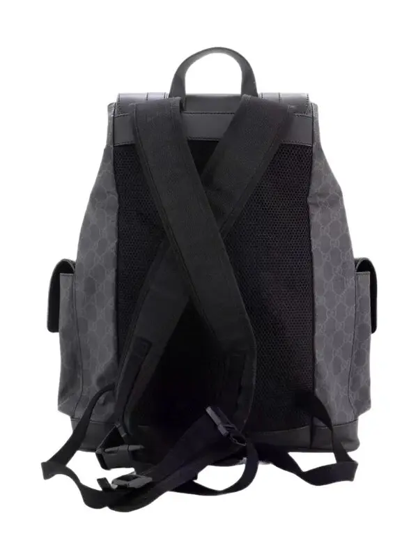 Gucci Gg Coated Canvas Backpack - Black