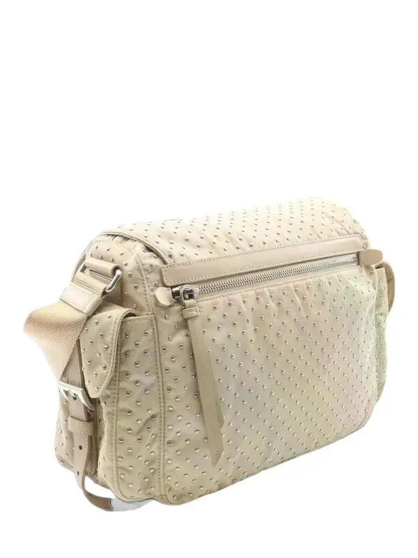 Prada Re-nylon Studded Shoulder Bag - Neutrals