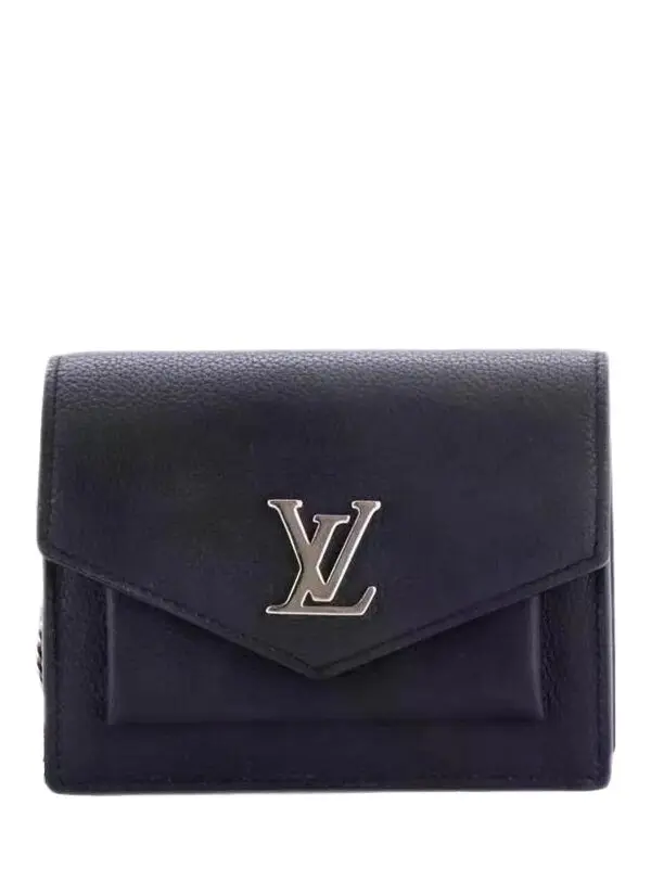 LOUIS VUITTON Mylockme Chain Pochette Leather Mini Shoulder Bag - Black