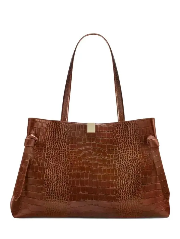 Yuzefi Gyoza Leather Tote Bag - Brown