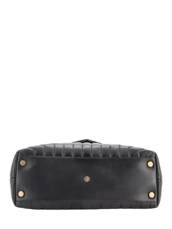 Saint Laurent Loulou Matelasse Chevron Leather Shoulder Bag - Black