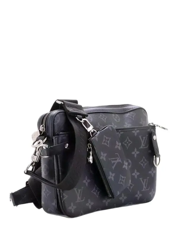 LOUIS VUITTON Trio Messenger Bag Reverse Monogram Eclipse Canvas - Black