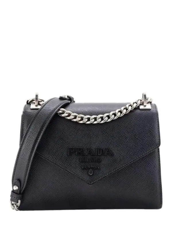 Prada Saffiano Leather Shoulder Bag - Black