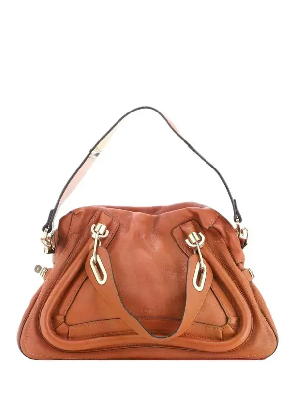 Chloé Paraty Top Handle Bag Leather Medium Satchel - Brown