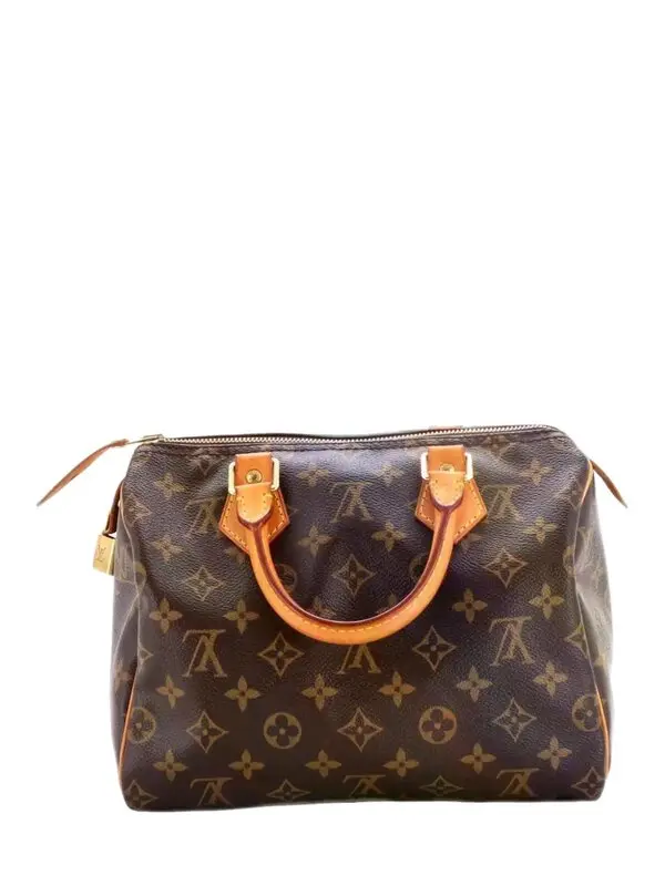 LOUIS VUITTON Speedy Monogram Canvas Satchel - Brown
