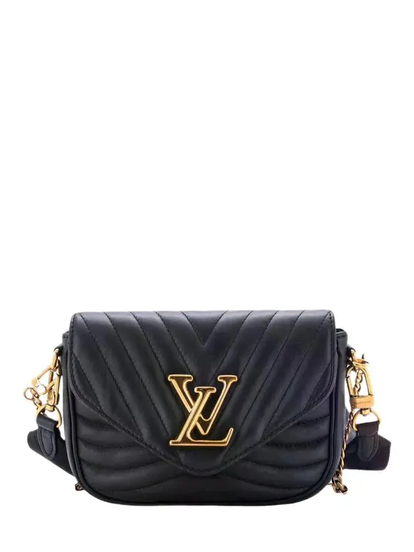 LOUIS VUITTON New Wave Multi Pochette Quilted Leather Crossbody Bag - Black