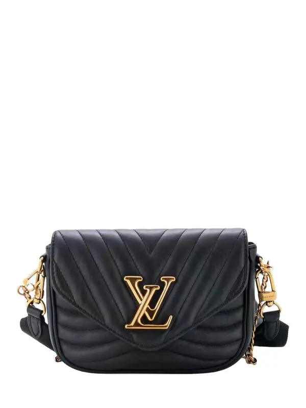 LOUIS VUITTON New Wave Multi Pochette Quilted Leather Crossbody Bag - Black