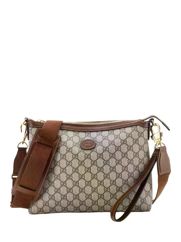 Gucci Gg Coated Canvas Messenger Bag - Brown