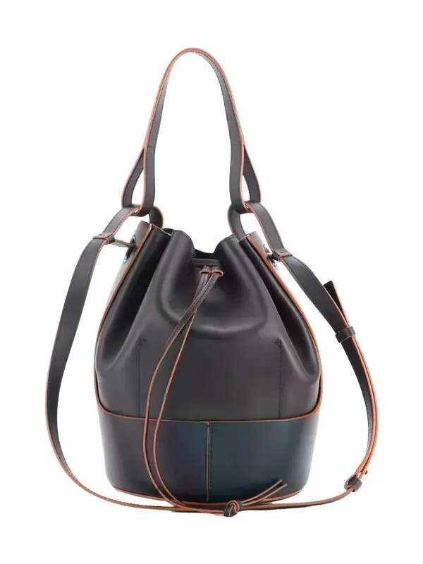 Loewe Balloon Leather Small Bucket Bag - Black