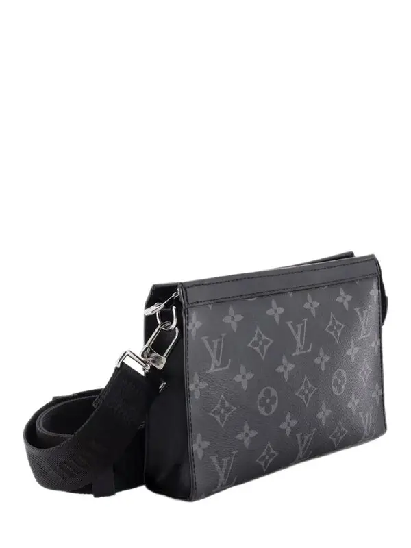 LOUIS VUITTON Monogram Eclipse Canvas Crossbody Bag - Black