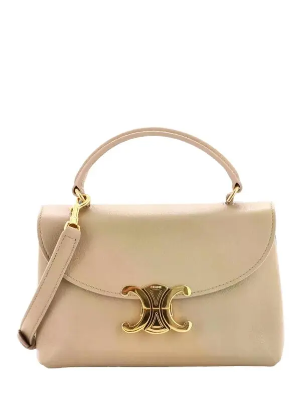 Celine Nino Top Handle Bag Leather Teen Satchel - Neutrals
