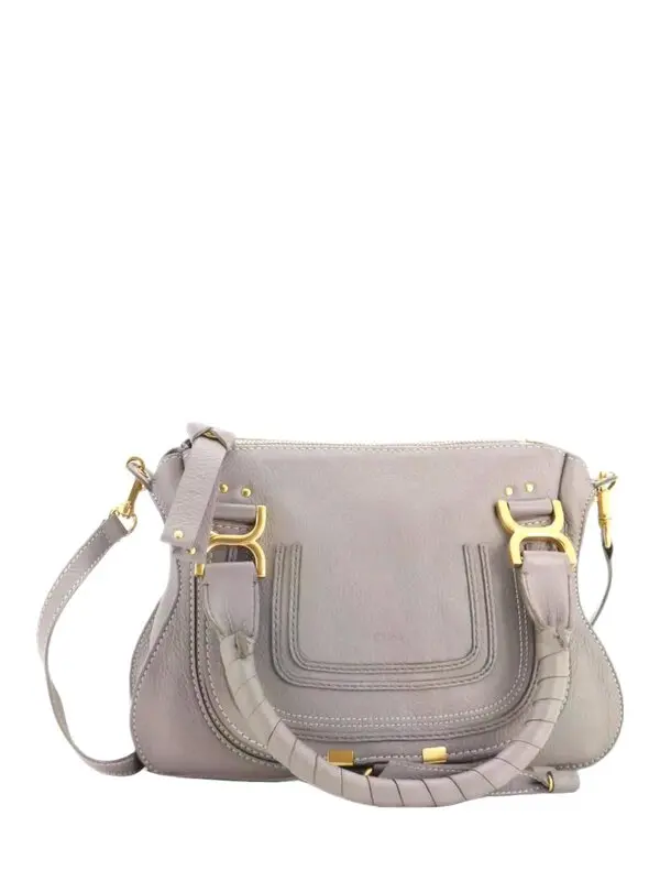 Chloé Marcie Leather Small Satchel - Grey