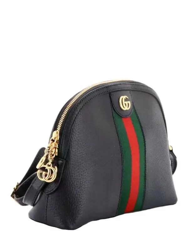 Gucci Ophidia Dome Shoulder Bag Leather Small Crossbody - Black