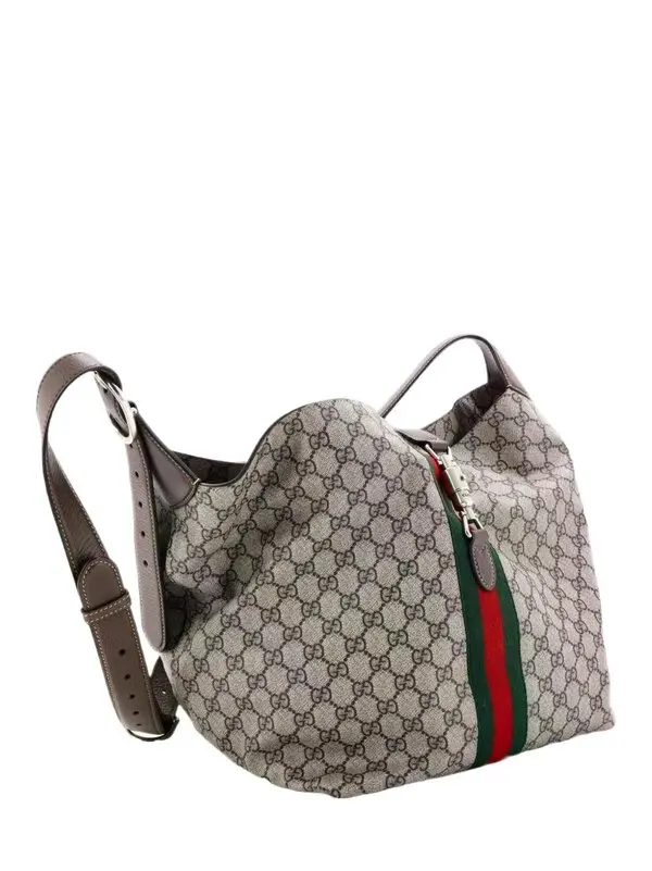 Gucci Jackie 1961 Soft Gg Coated Canvas Small Shoulder Bag - Brown