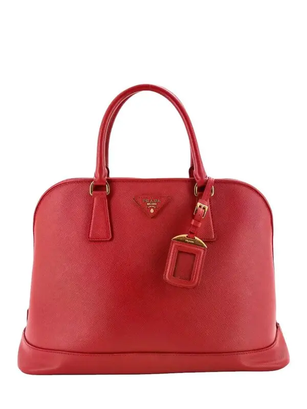 Prada Saffiano Leather Tote Bag - Red