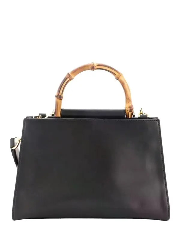 Gucci Nymphaea Top Handle Bag Leather Small Satchel - Black