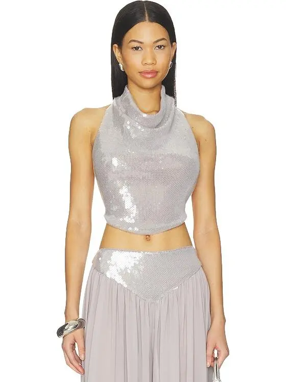 Retrofete Pyna Sequin Top - Grey
