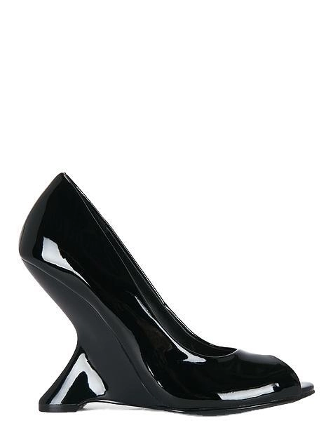 Steve Madden Palmetto Wedge Sandals - Black