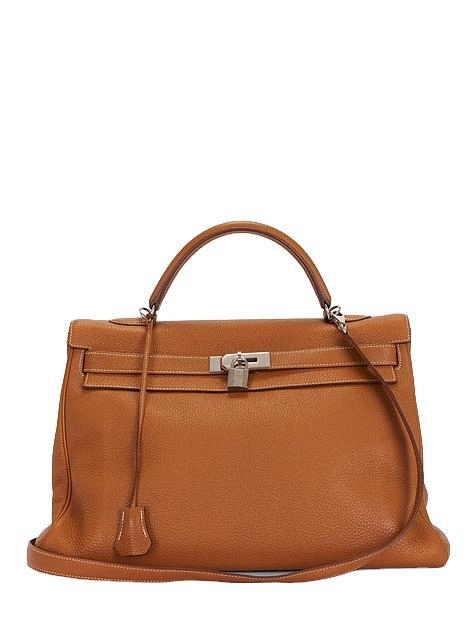 FWRD RENEW Hermes Togo Kelly 40 Handbag - Brown