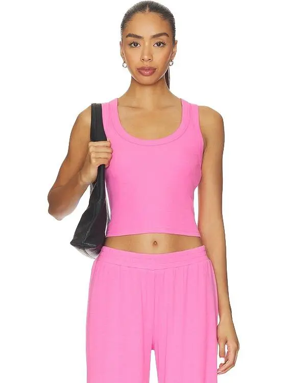 Lna Kat Rib Crop Tank - Pink