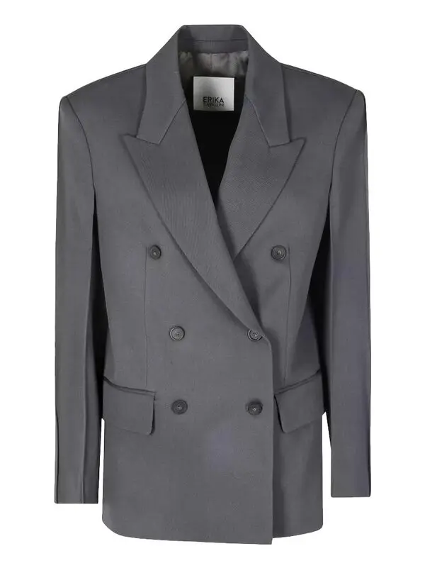 Erika Cavallini Double-breasted Blazer - Grey
