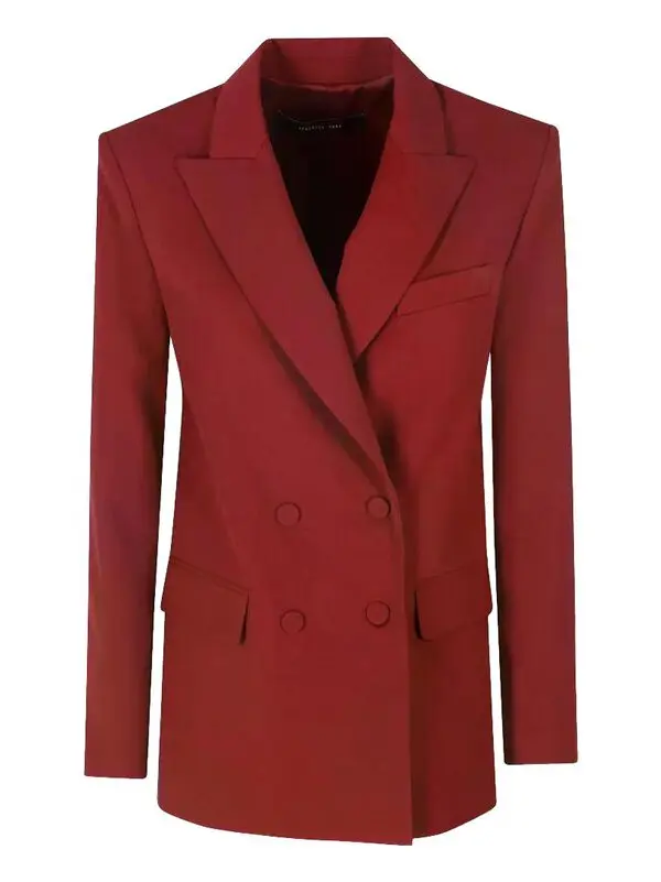 Federica Tosi Double-breasted Peak-lapel Blazer - Red