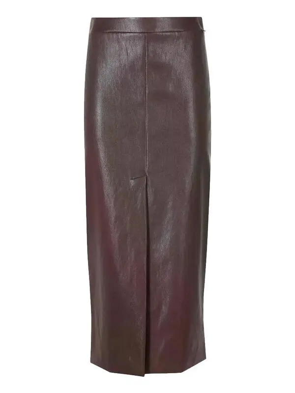 Herno Midi Skirt With Front Slit - Red