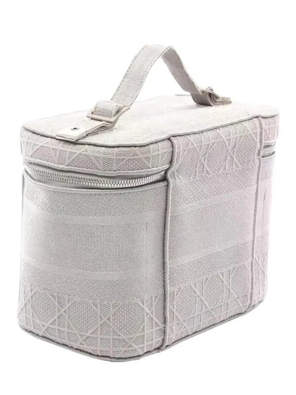 Dior 2000s Cannage Diortravel Make Up Bag - Grey