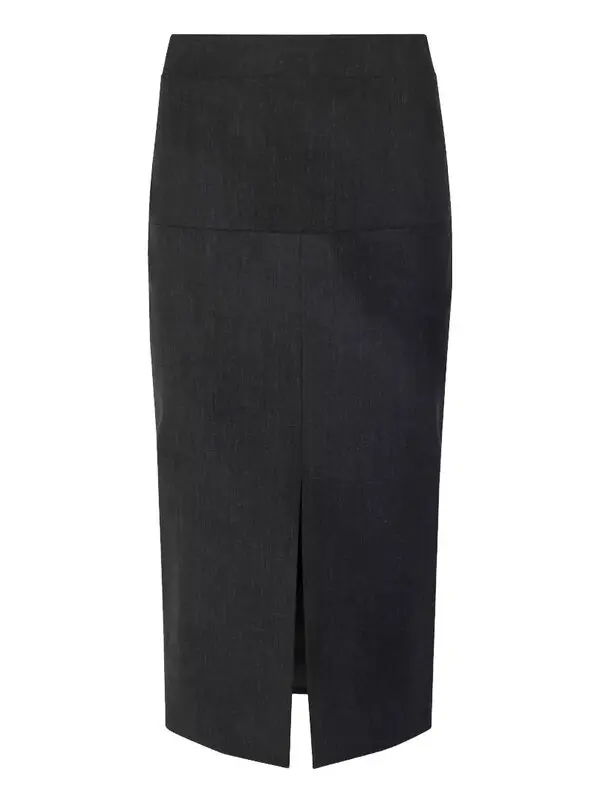 Federica Tosi Front-slit Pencil Midi Skirt - Grey