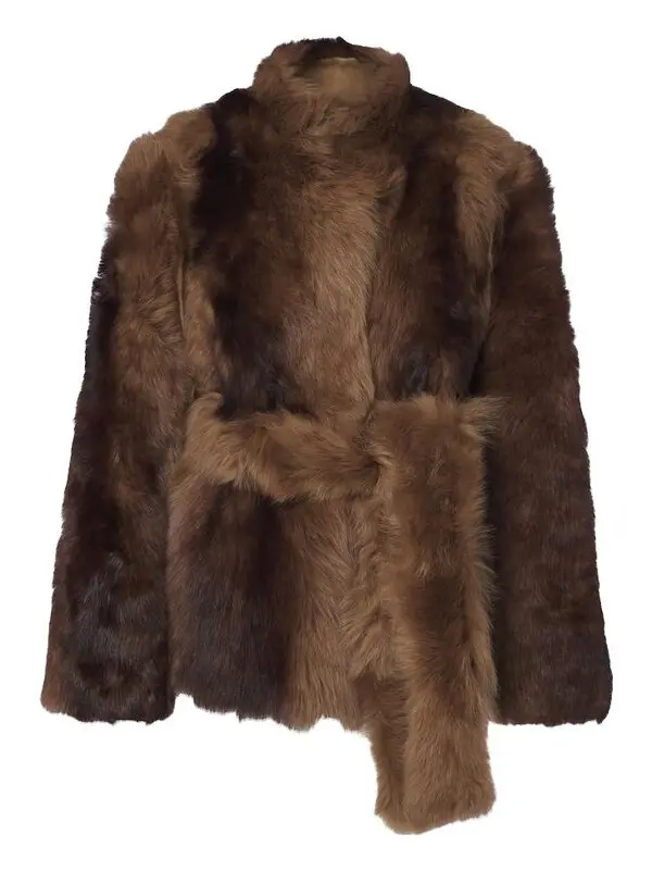 Nour Hammour Elsa Shearling Jacket - Brown