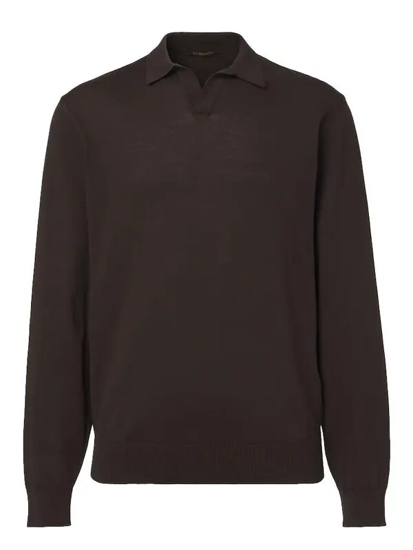 Rubinacci Cotton Polo Sweater - Brown