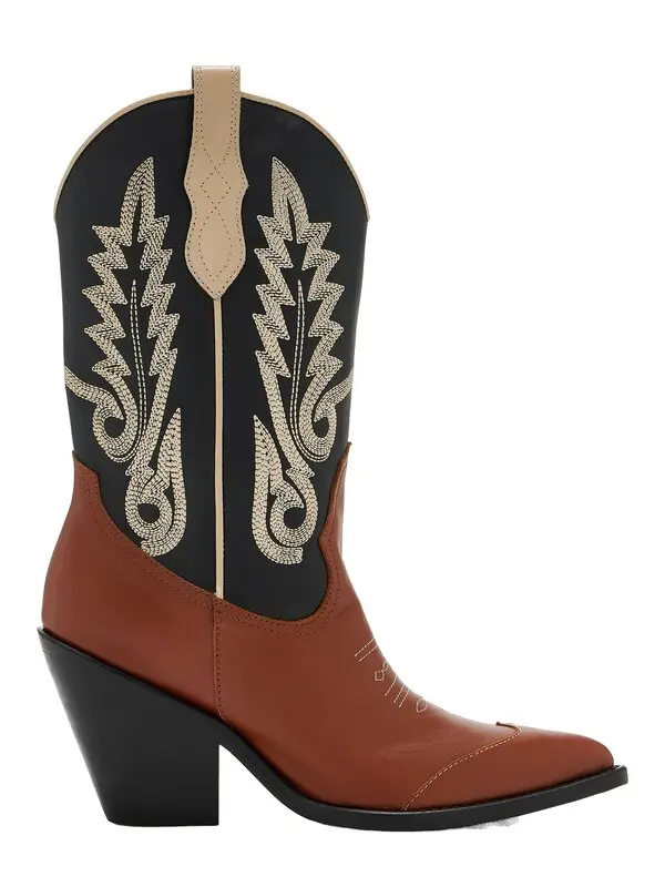 Johanna Ortiz Alma Latina Leather Boots - Black