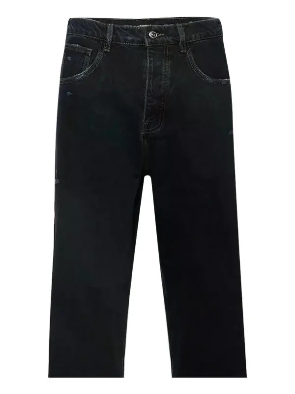 NAHMIAS Distressed Straight-leg Jeans - Black