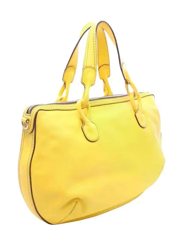 Loewe Leather Satchel Bag - Yellow