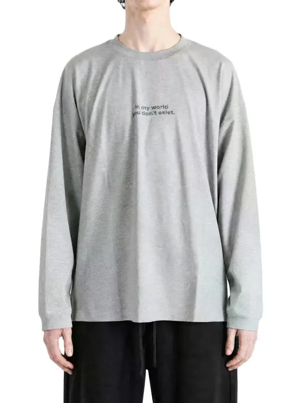 Vetements Slogan-print Long-sleeve T-shirt - Grey