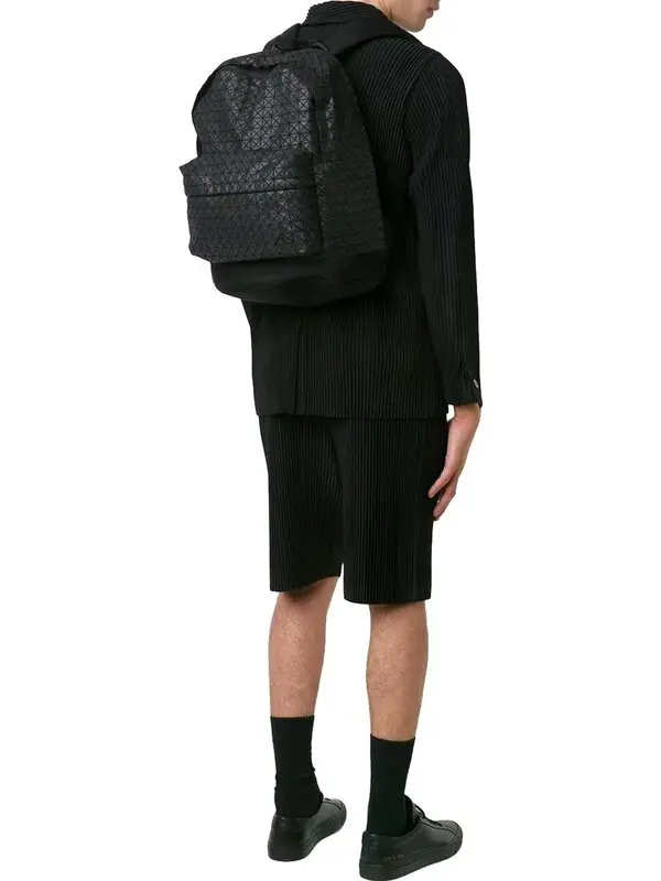 Issey Miyake Geometric Panelled Backpack - Black