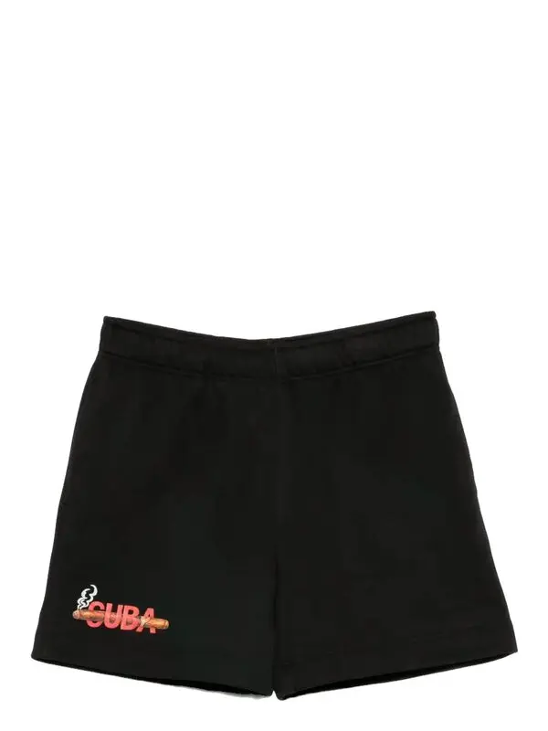 MELT Graphic Print Shorts - Black