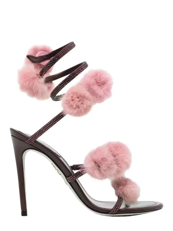 Rene Caovilla Rosalia Embellished Stiletto Sandals - Purple