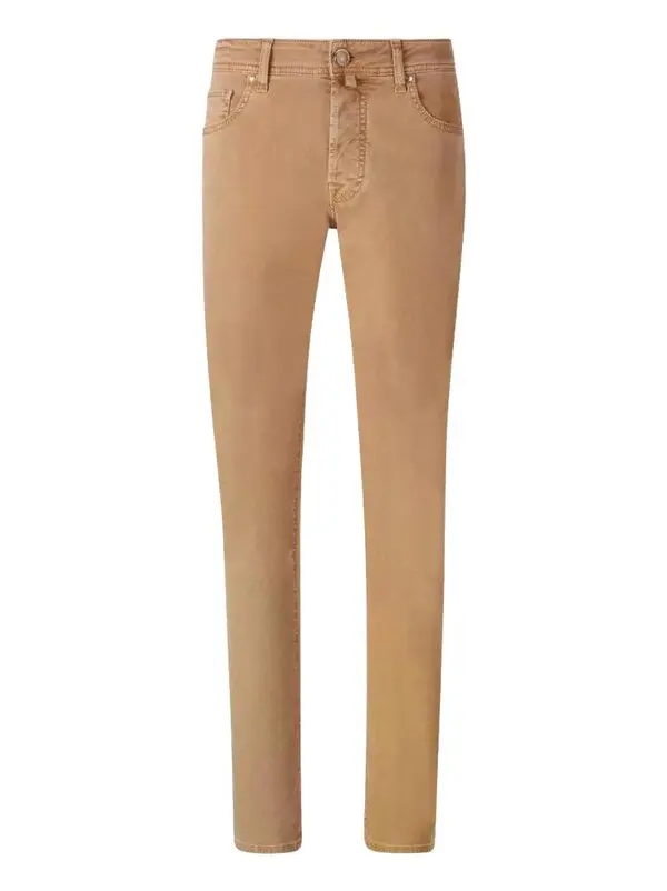Jacob Cohen Bard Logo-patch Slim-fit Jeans - Brown