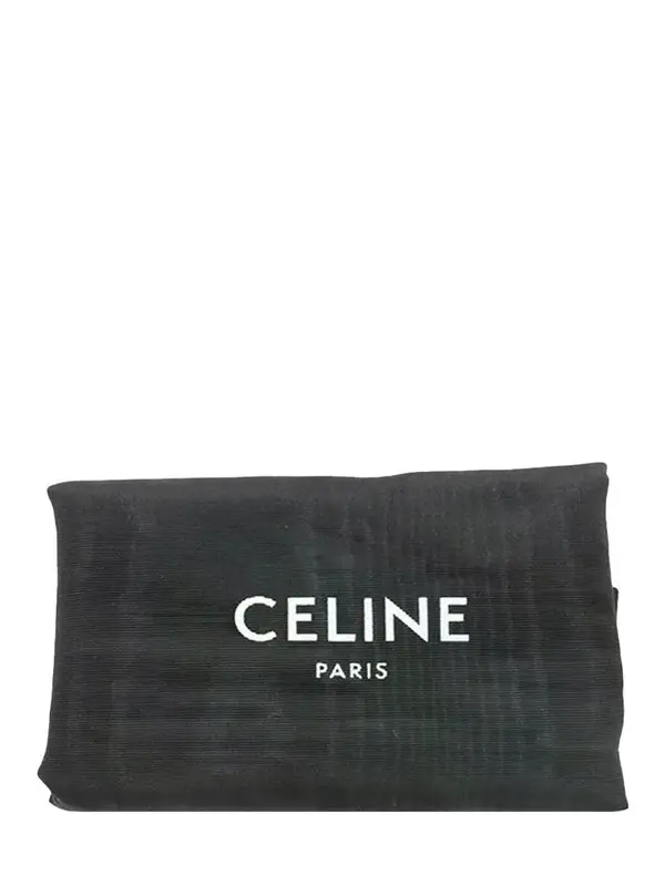Celine Triomphe Denim Clutch On Chain Crossbody Bag - Blue