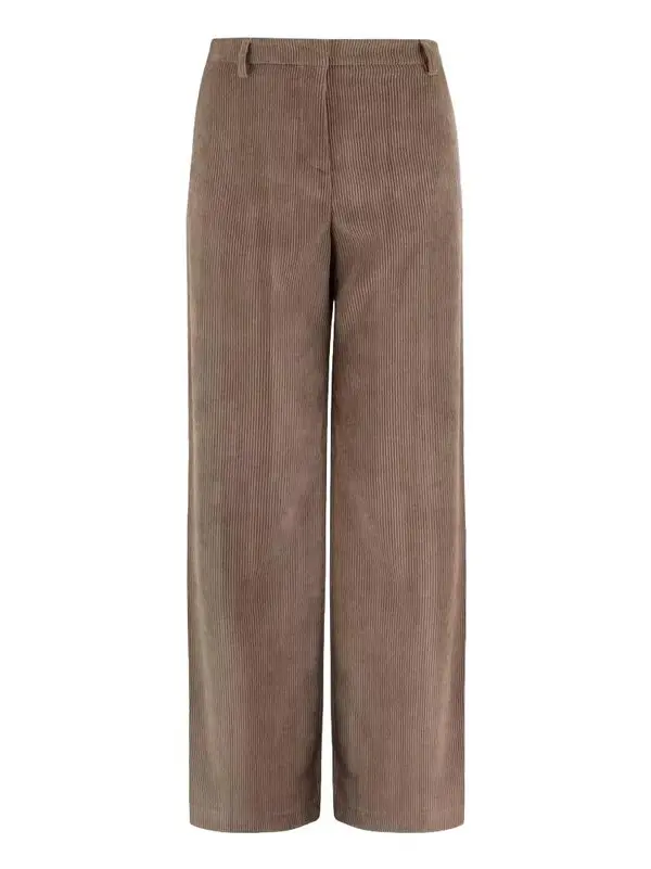 F.IT Corduroy Wide-leg Trousers - Brown