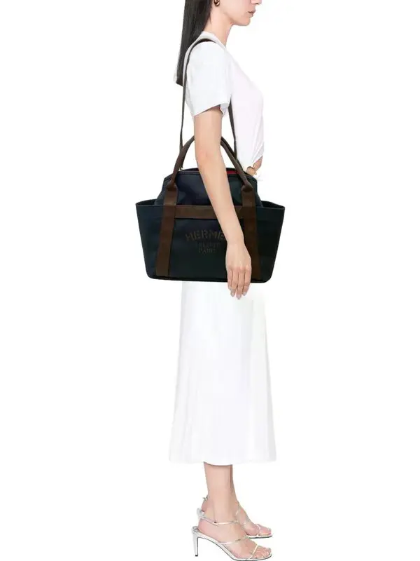 Hermès 2021 Toile Sac De Pansage Grooming Bag Satchel - Blue